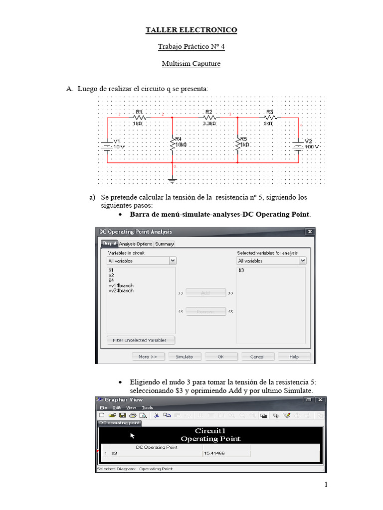 Análisis de Circuitos en Multisim | PDF | Red eléctrica | Oscilación