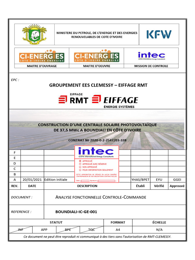 Analyse fonctionnelle centrale solaire 37,5 MW | PDF | Serveur ...