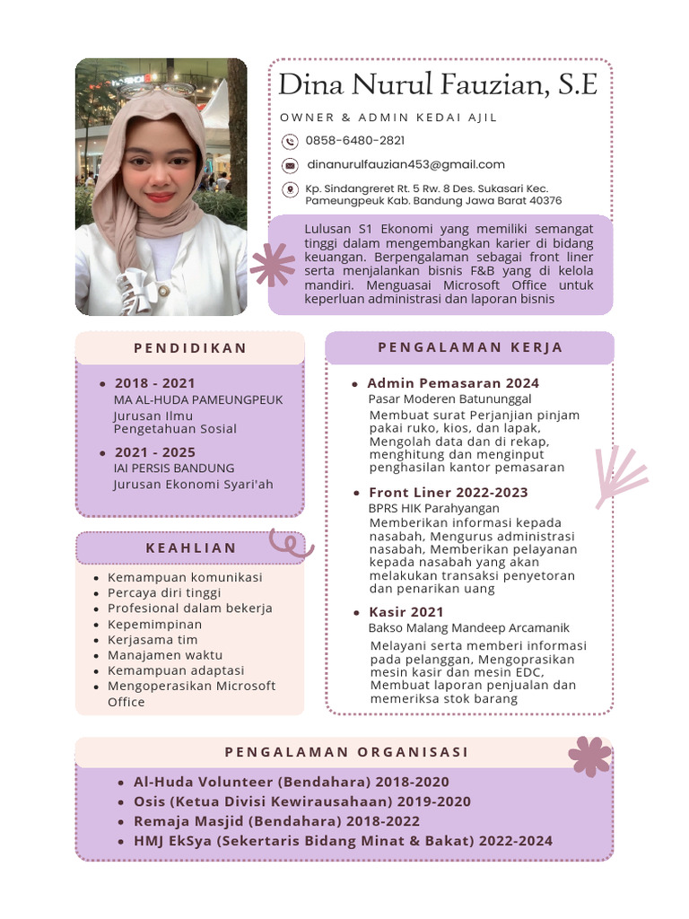 Merah Muda Minimalis CV Daftar Riwayat Hidup Resume - 20250829 - 152416 ...
