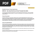 DIN 912 - Hexagon Socket Head Cap Screws | PDF | Screw | Machining