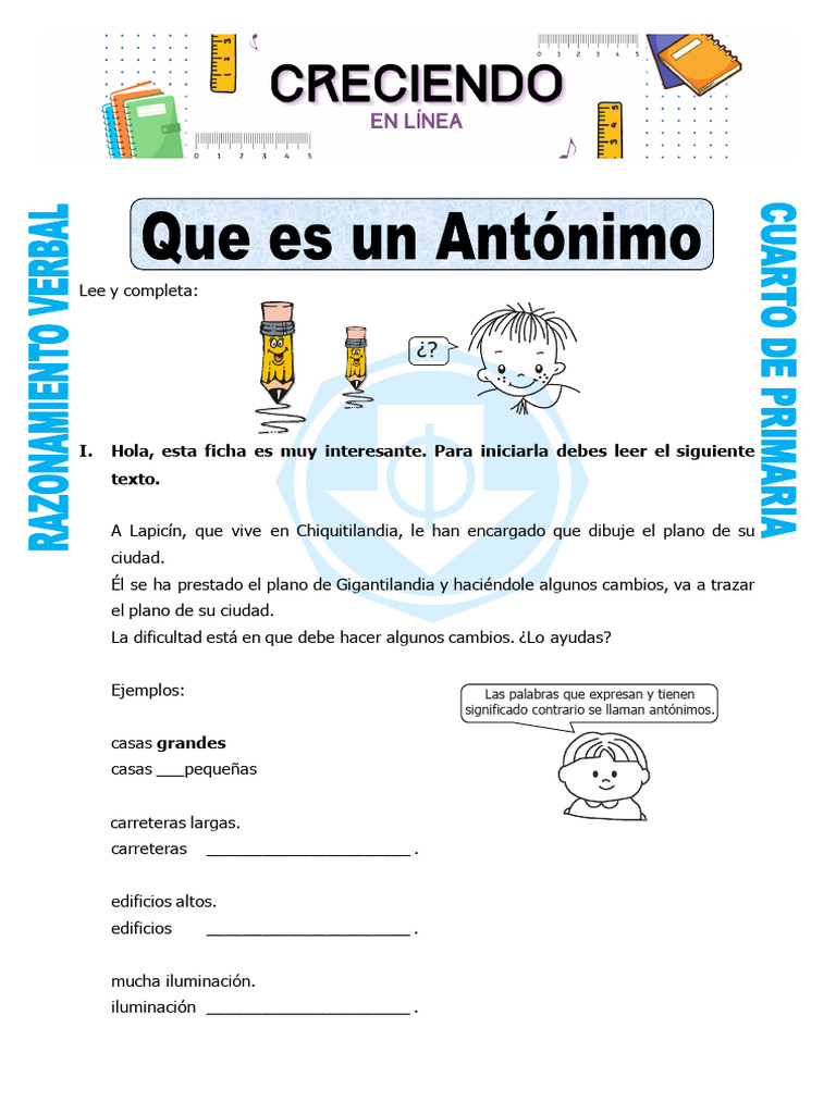 Qué Es Un Antónimo | PDF