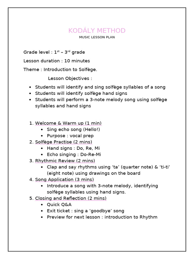 Kodály Method | PDF