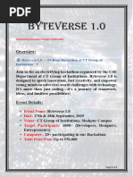 BPUT Hackathon 2024 Final Schedule | PDF