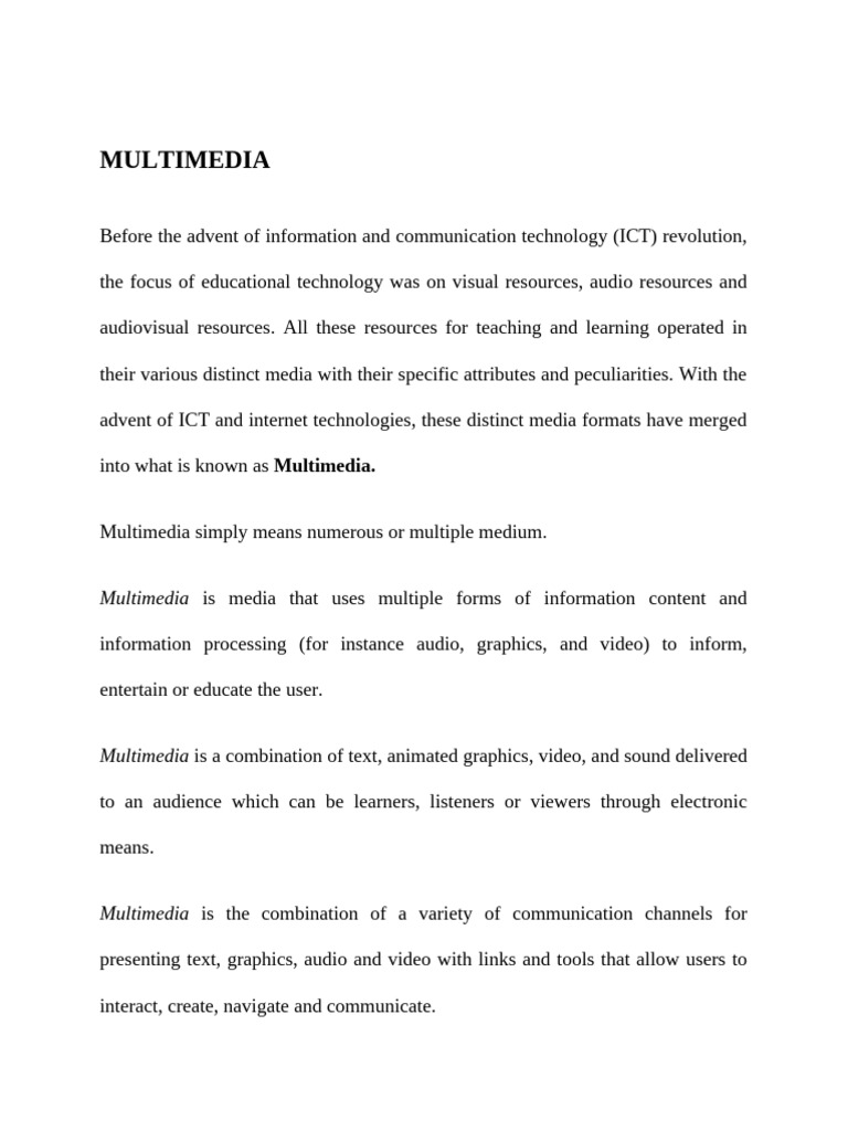 Concluding Note On EDT 329 | PDF | Multimedia | Educational Technology