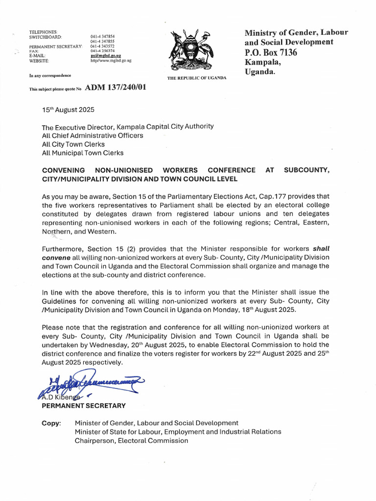 Ps Letter To Ed-Kcca. Caos. Ctc. TC | PDF