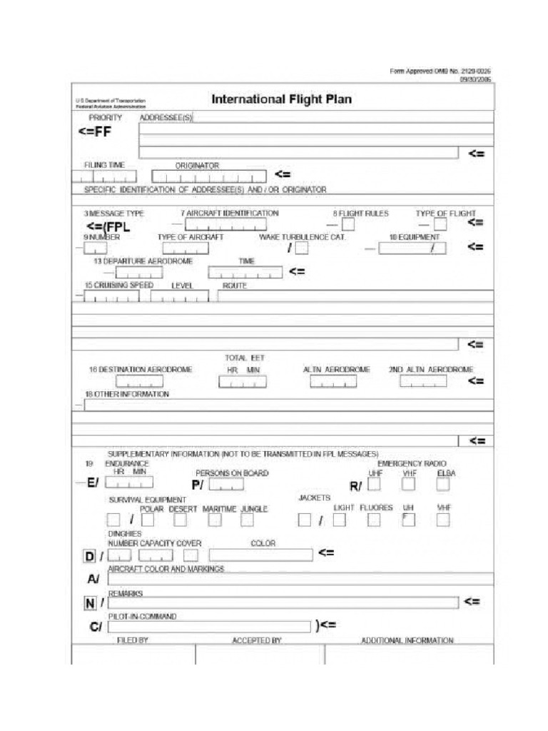 Icao Boş FPL | PDF