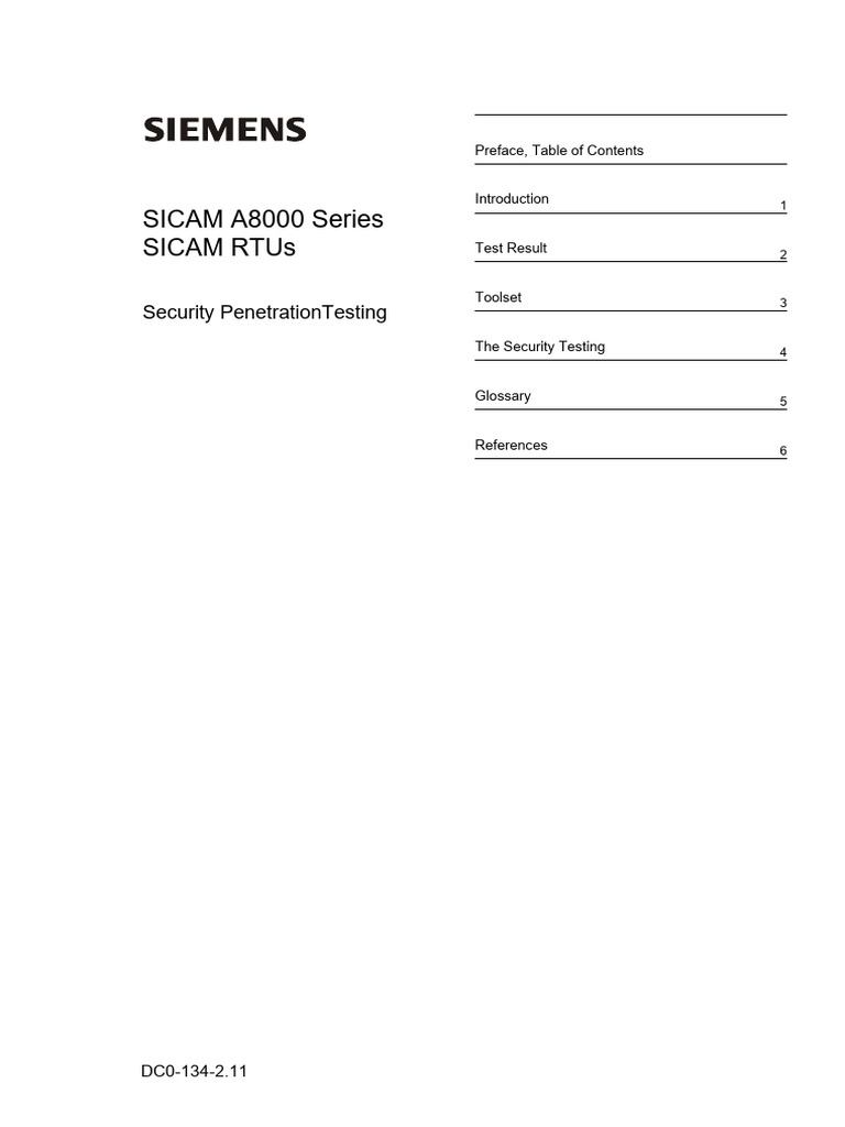 SICAM A8000 Series RTUs SecurityPenetrationTesting | PDF | Port ...