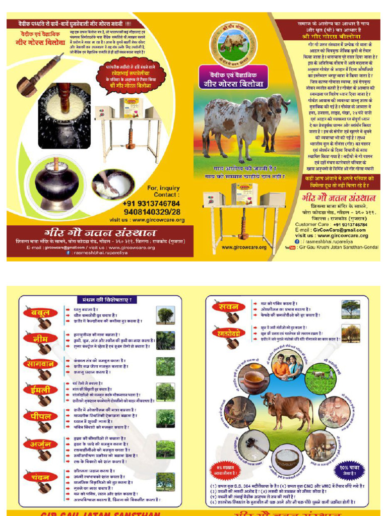 Vedic Bilona Machine Gir Gau Jatan Santhan V1 PDF | PDF