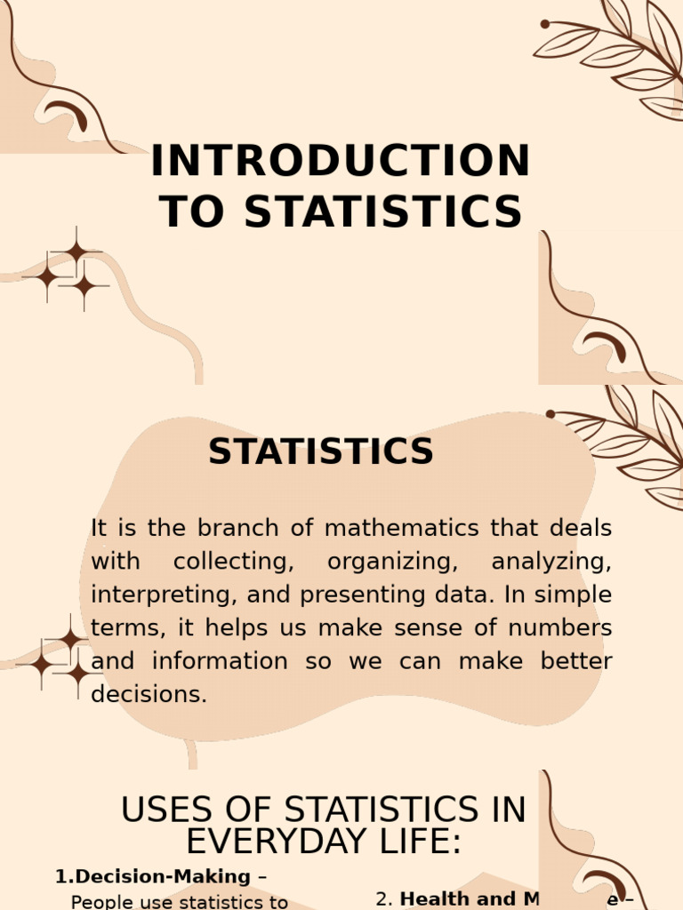 Introduction To Statistics | PDF | Sampling (Statistics) | Level Of ...