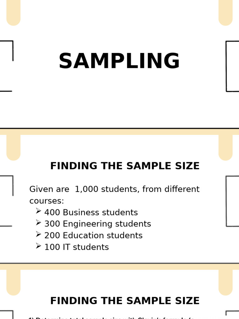 Stratified Sampling Size Calculation | PDF