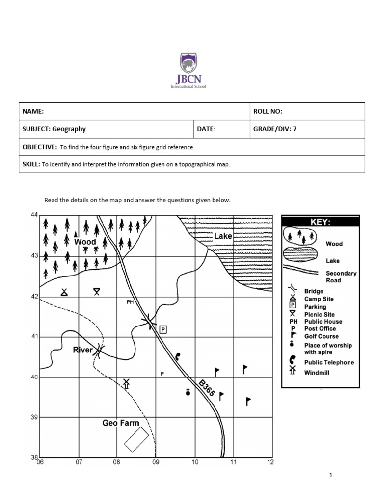 Grid Reference Worksheet and Key | PDF