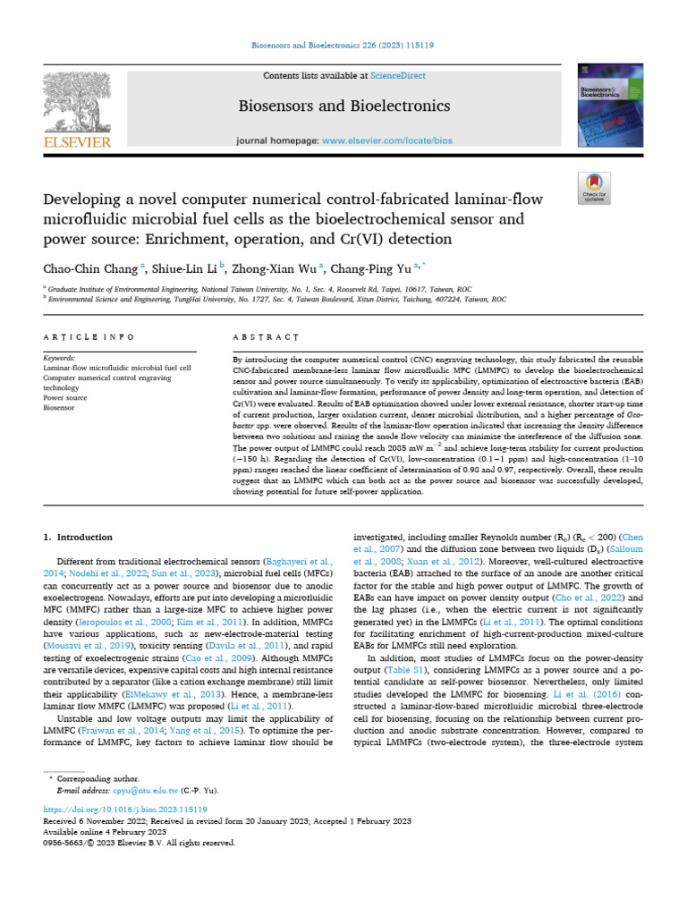 CNC-Fabricated Microfluidic Fuel Cells | PDF | Laminar Flow | Microfluidics