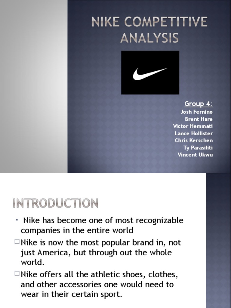 Nike Competitive Analysis | PDF | Nike | Adidas