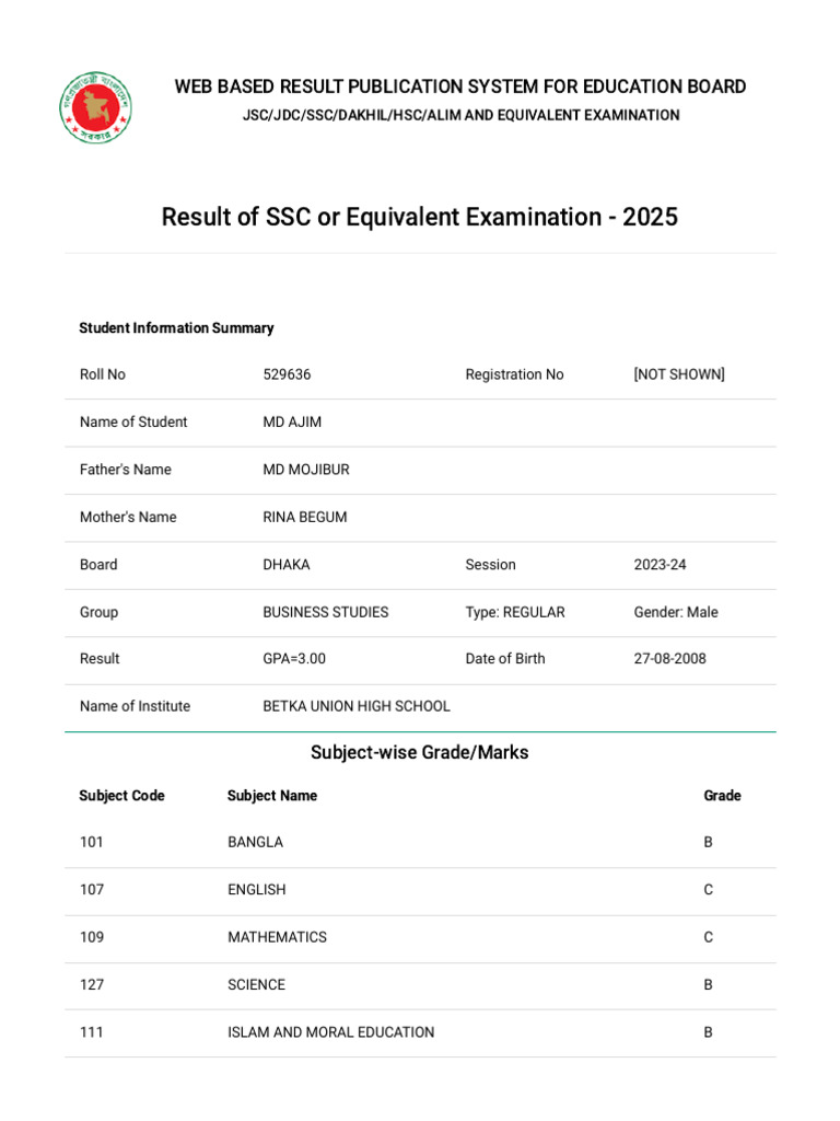 Web Based Result Publication System For Education Board | PDF