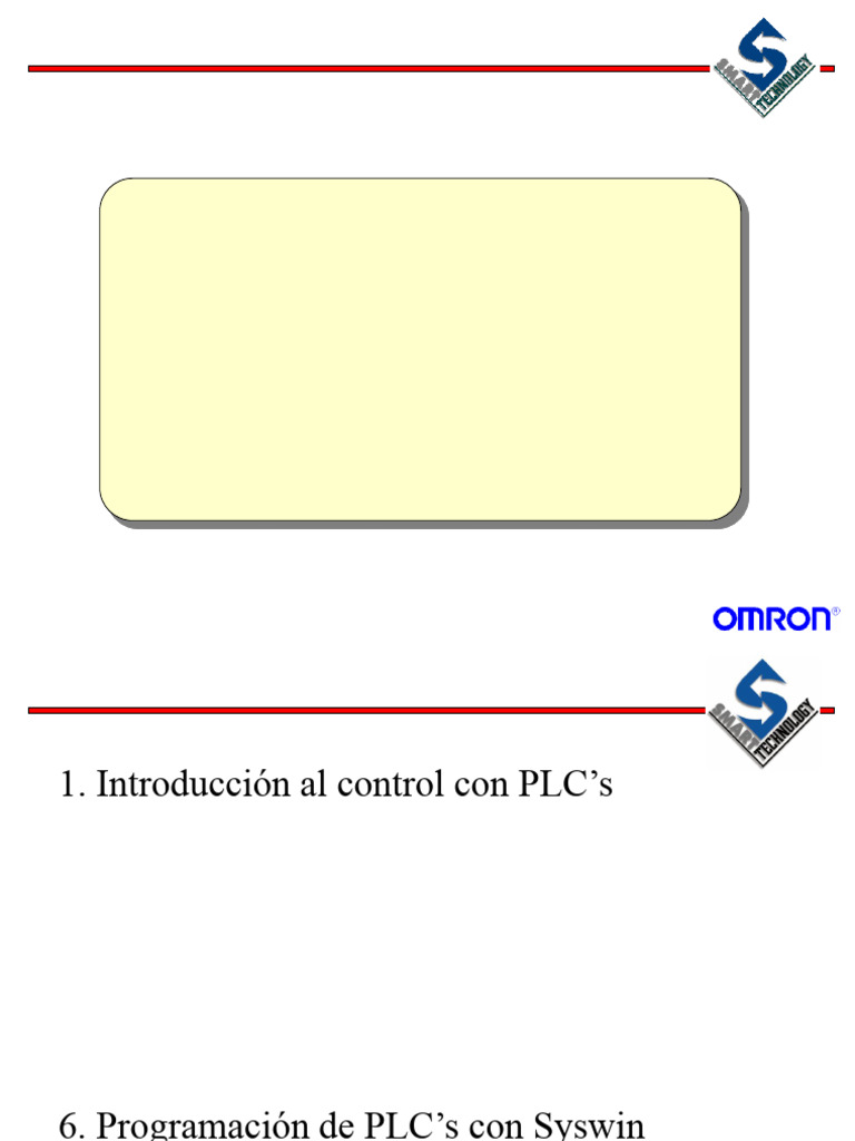 Curso PLC Omron | PDF | Controlador lógico programable | Automatización
