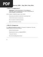 Workplace Complacency Toolbox Talk | PDF | Occupational Safety And ...
