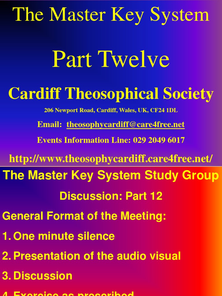 Part Twelve: The Master Key System | PDF | Law Of Attraction (New ...