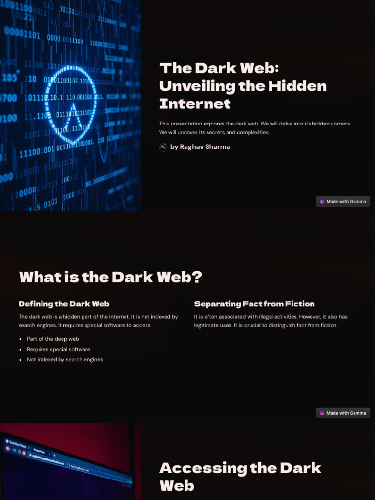 The Dark Web Unveiling The Hidden Internet | PDF | Computer Security ...