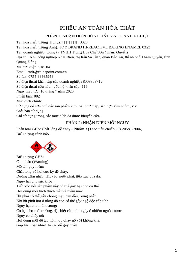 8323 MSDS - 128 | PDF