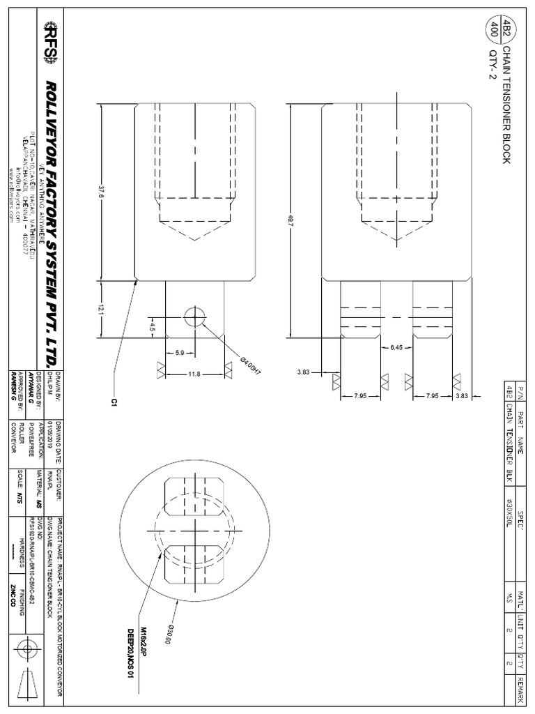 Chain Tensioner Block 4b2-200 | PDF