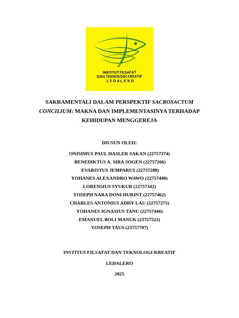 Sakramentali dalam Liturgi Gereja Katolik | PDF