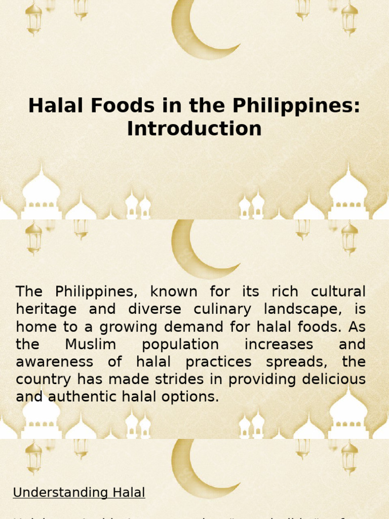 Halal Cuisine Introduction Full Lecture | PDF | Philippines | Pork