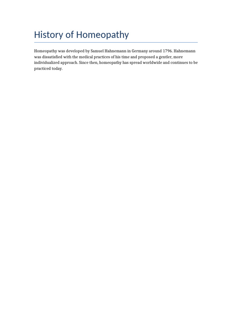 1757509604476 Document 4 History of Homeopathy | PDF