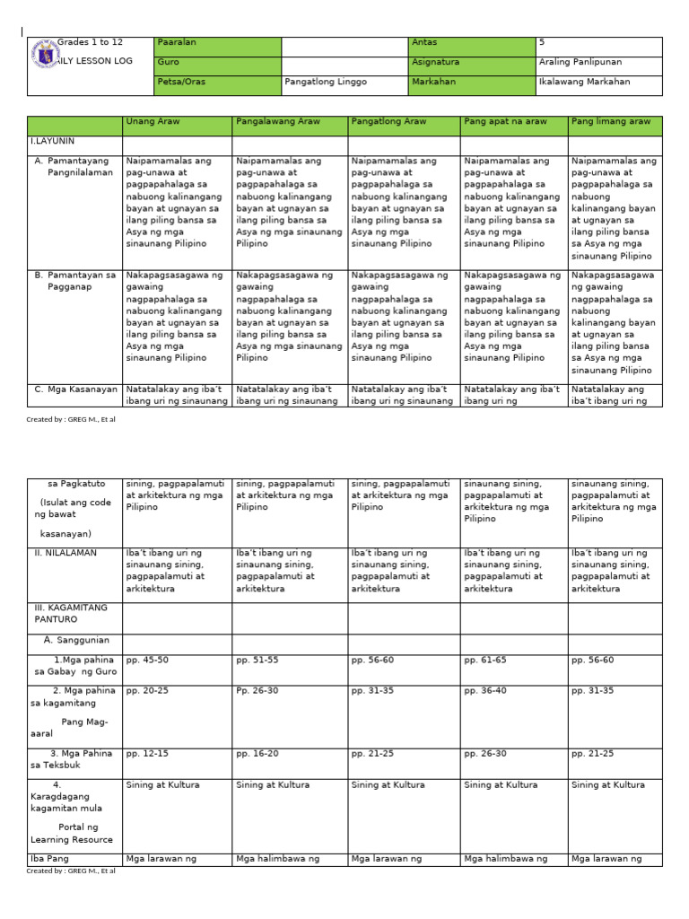Ap 5 Q2 Week 3 | PDF