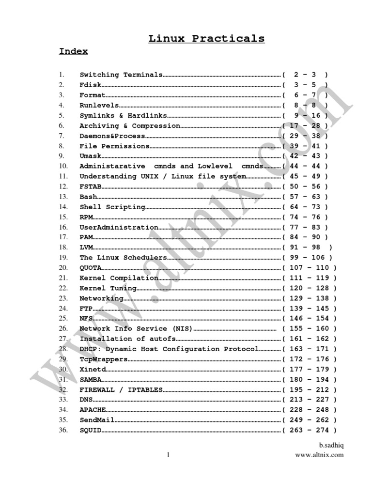 NOTES Linux Basic Course by Altnix | PDF | Process (Computing) | Zip ...