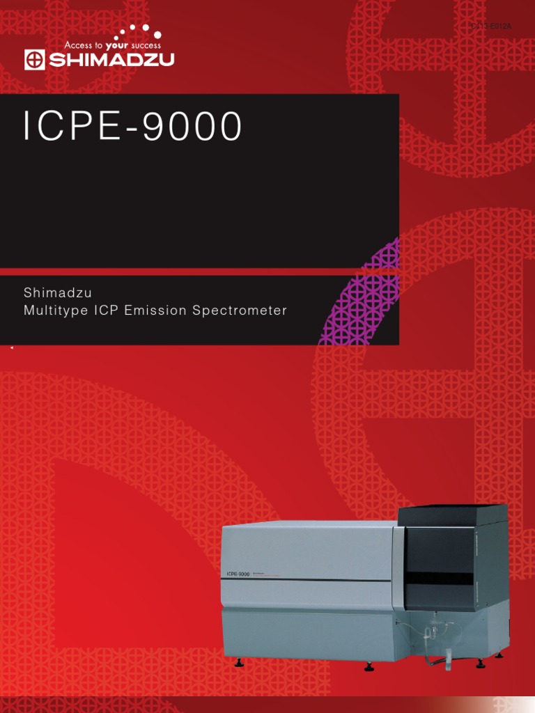 Shimadzu ICPE-9000 Multitype ICP Emission Spectrometer: A High ...