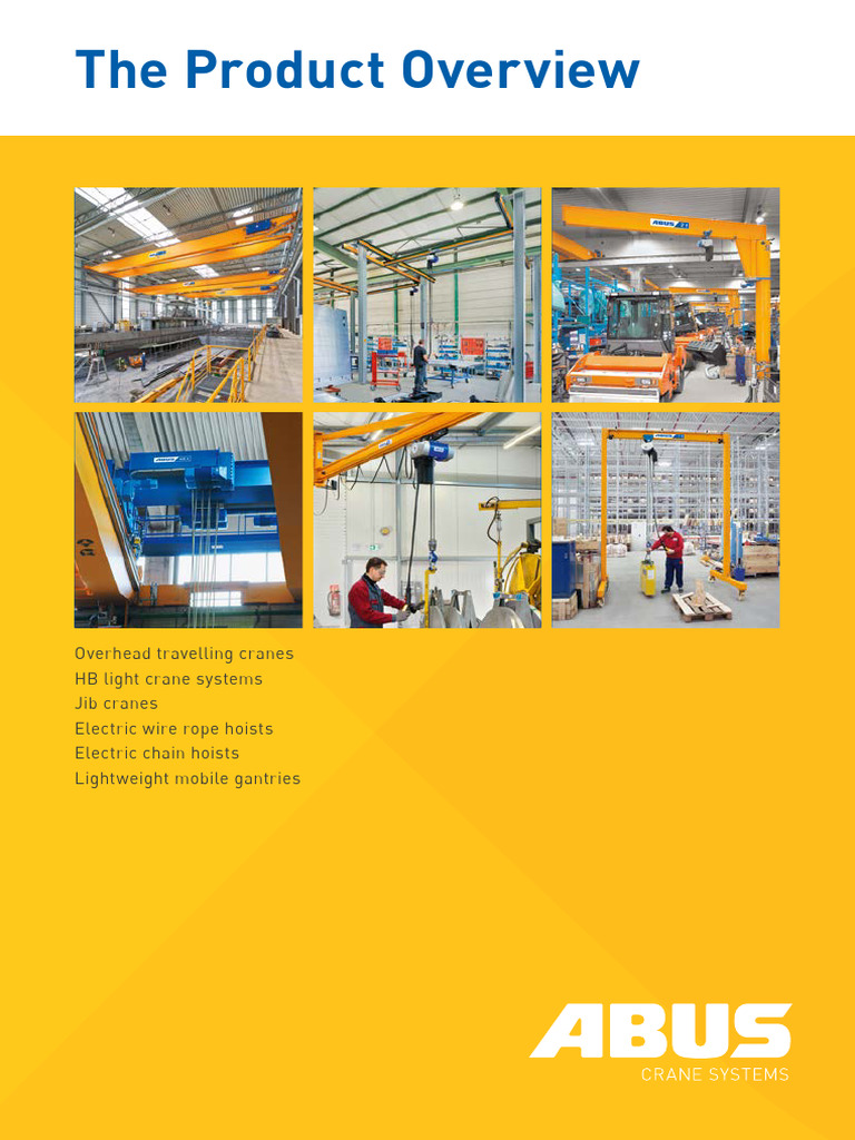 Comprehensive Overview of ABUS Cranes | PDF | Crane (Machine) | Vehicles