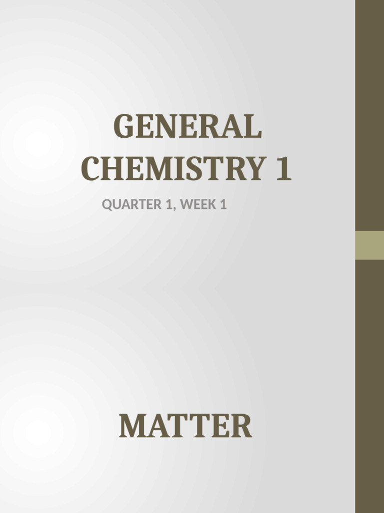 General Chemistry 1 q1 w1 2025 | PDF | Chemical Compounds | Ion
