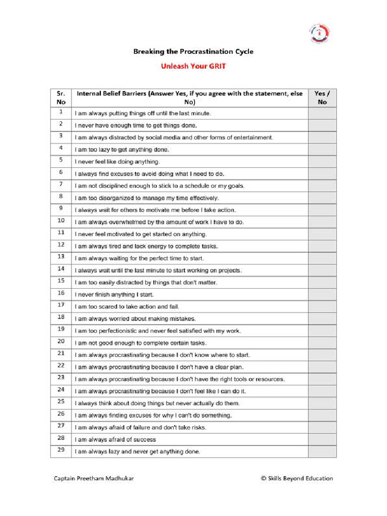 Break Your Procrastination Toolkit | PDF