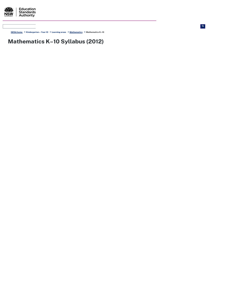 NSW K-10 Mathematics Syllabus Update | PDF | Curriculum | Education Theory