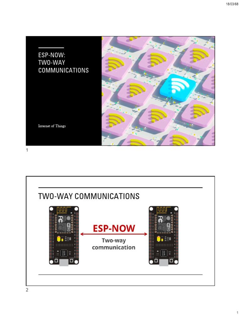 ESP-NOW Two Way Communications | PDF