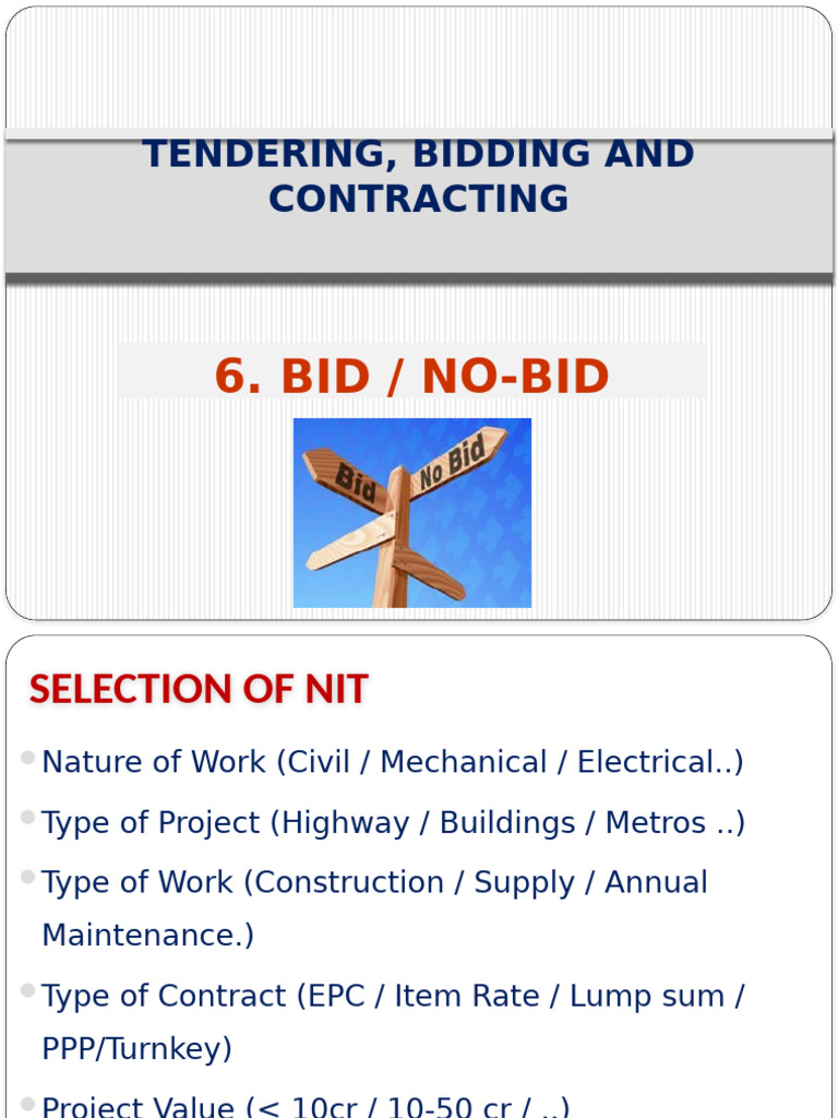Bid-No Bid Analysis | PDF