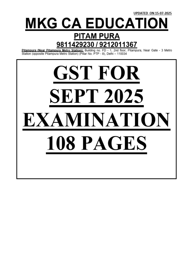 GST Hand Book (Sept-2025) | PDF | Taxes | Value Added Tax