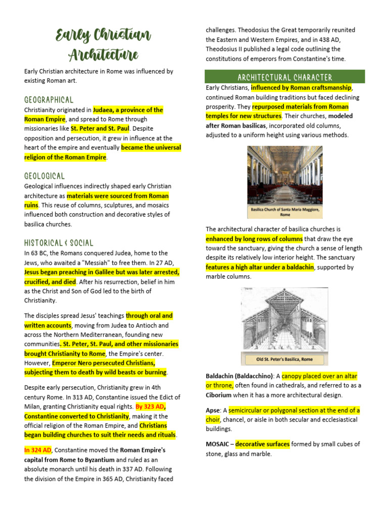 Early Christian Architecture | PDF | Jesus | Early Christianity