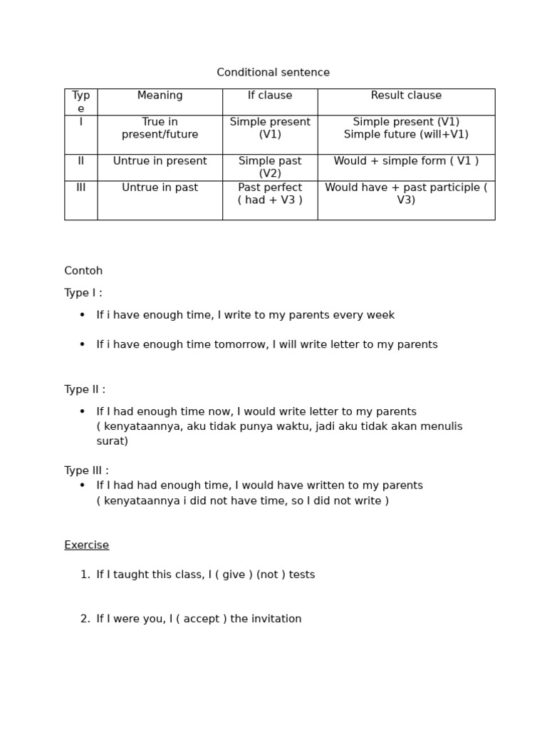 Conditional Sentence | PDF