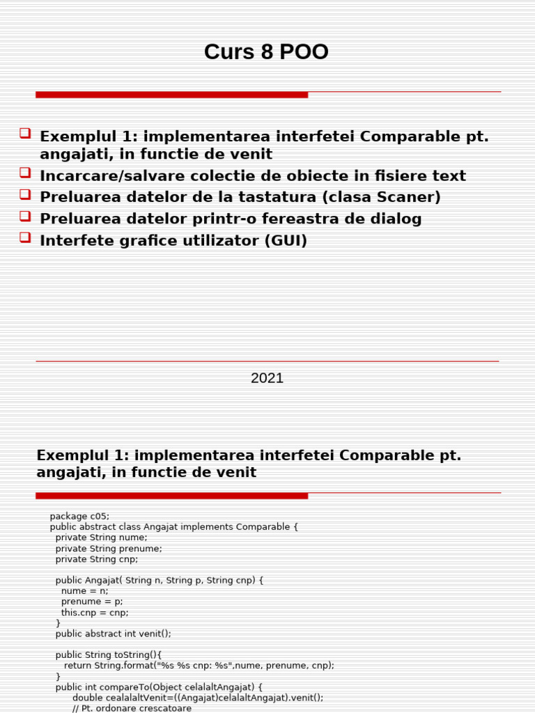 Curs POO 08 | PDF | Object Oriented Programming | Software