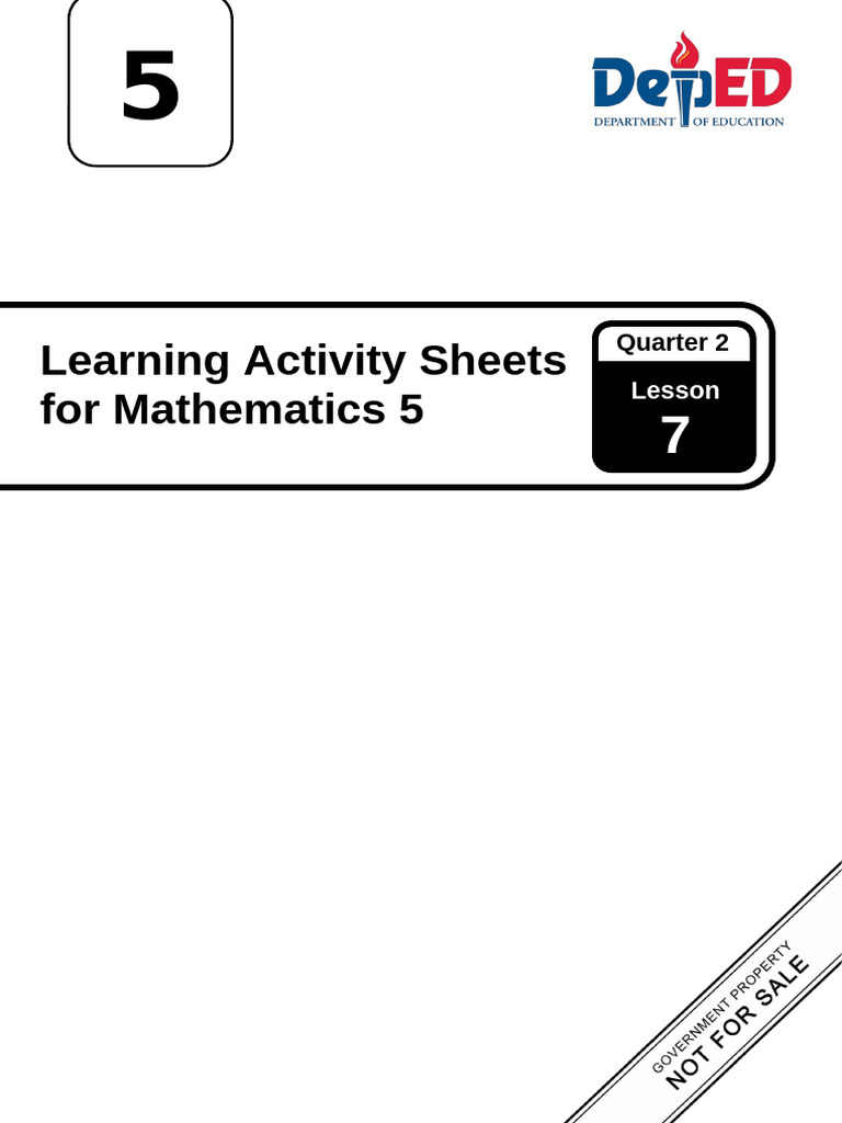 Q2 - LEARNINGACTIVITYS - Math 5 - Lesson 7 - Week 7 | PDF
