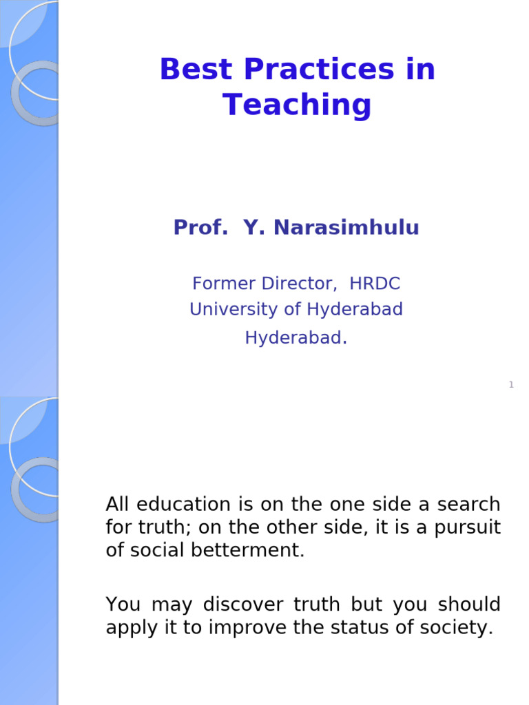 Effective Teaching Best Practices Guide | PDF | Learning | Cognition