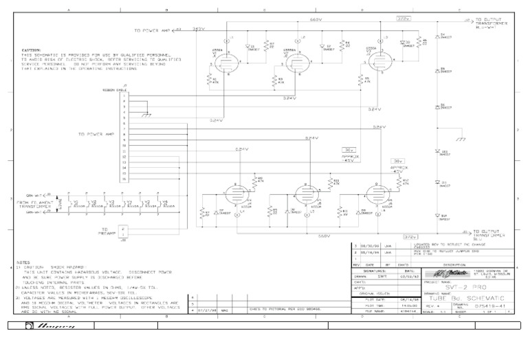 Ampeg SVT CL Output Tube PCB Schematic | PDF