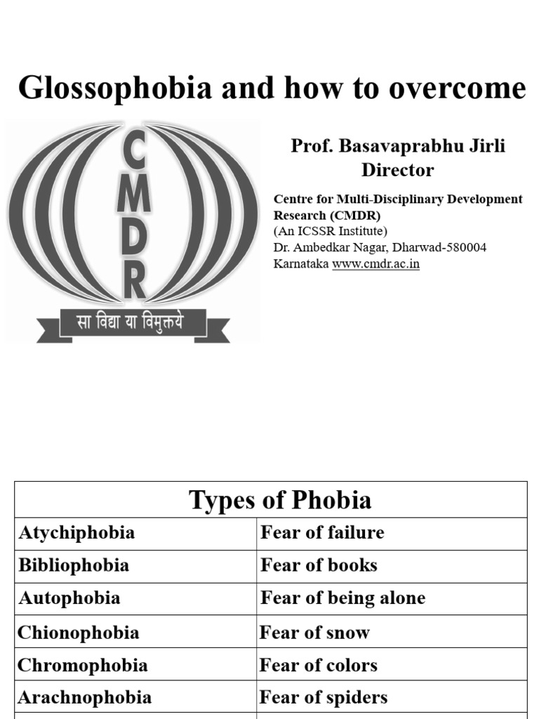 W01 L04 - PPT Glossophobia and How To Overcome | PDF | Anxiety | Fear
