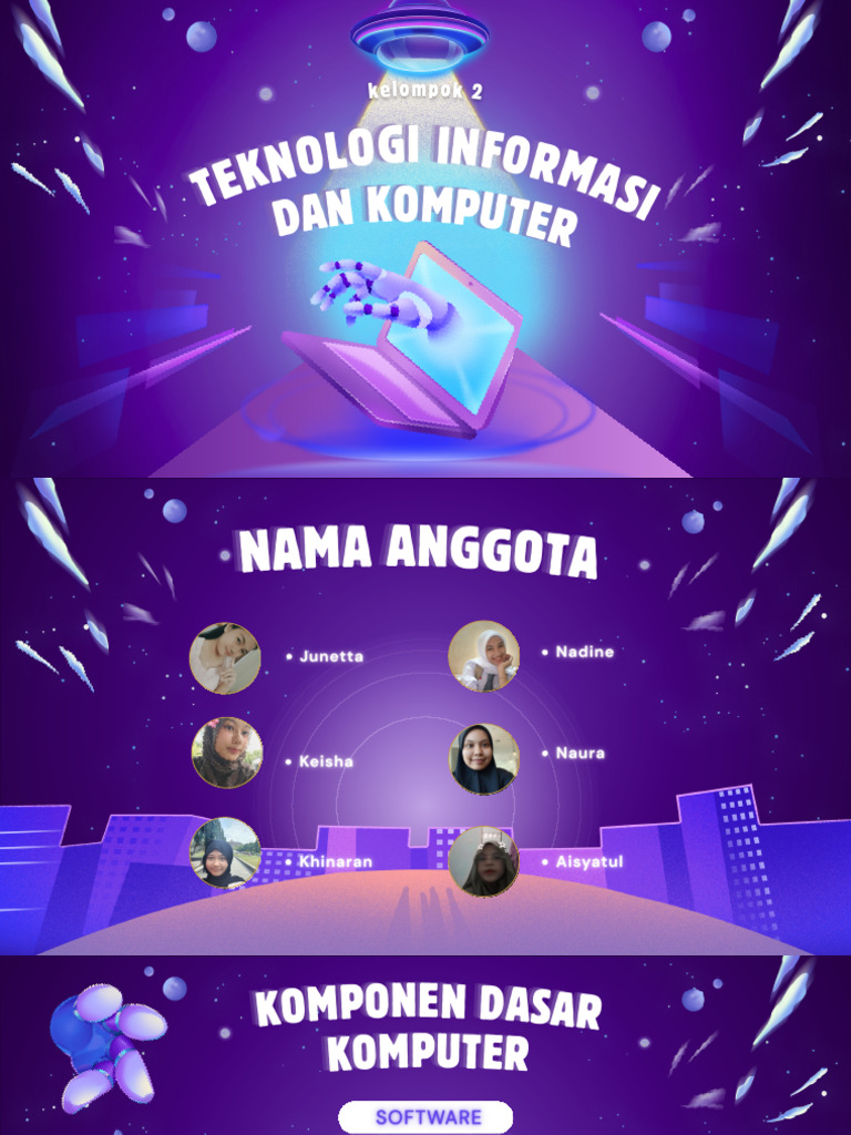 Ungu Dan Biru Modern Robotika Teknologi Informatika Presentasi ...