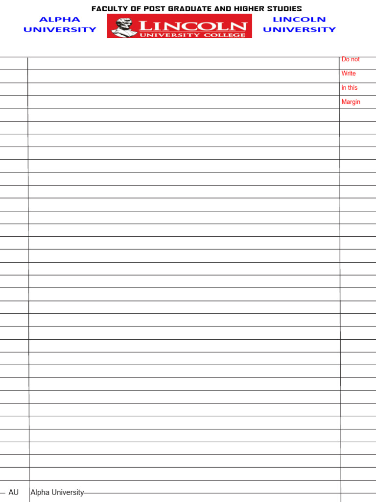 Alpha University Answer Booklet | PDF