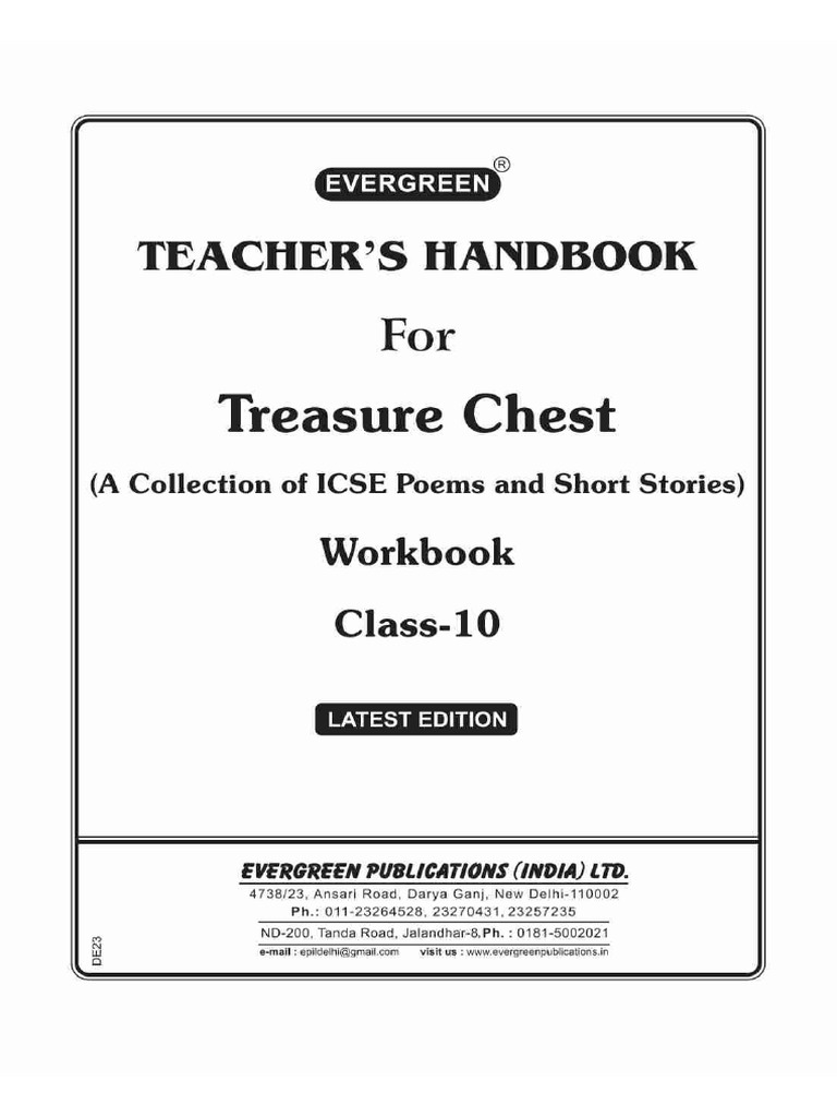 Treasure Chest A Collection of Icse Poems and SH 250818 171224 | PDF