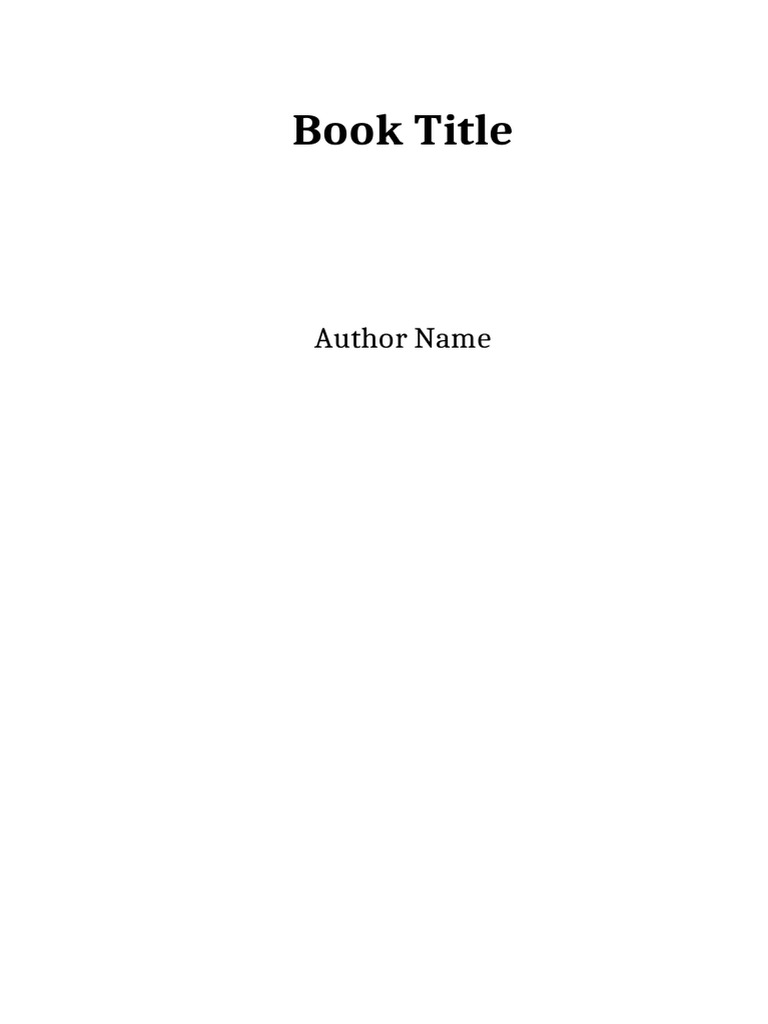 A6 Book Template Sample Page | PDF