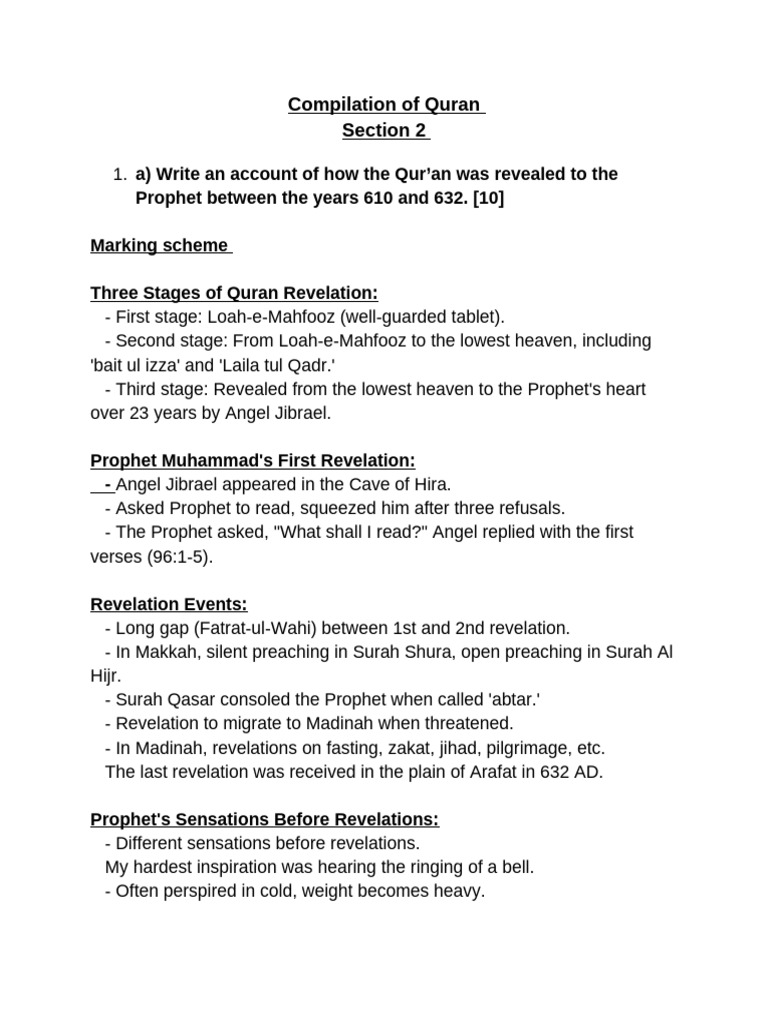 Compilation of Quran Chapter 2 | PDF | Quran | Islam