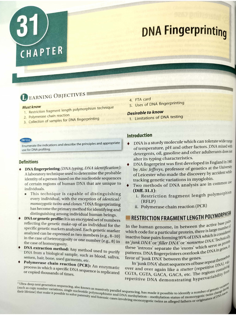 CH 31 DNA Fingerprinting | PDF